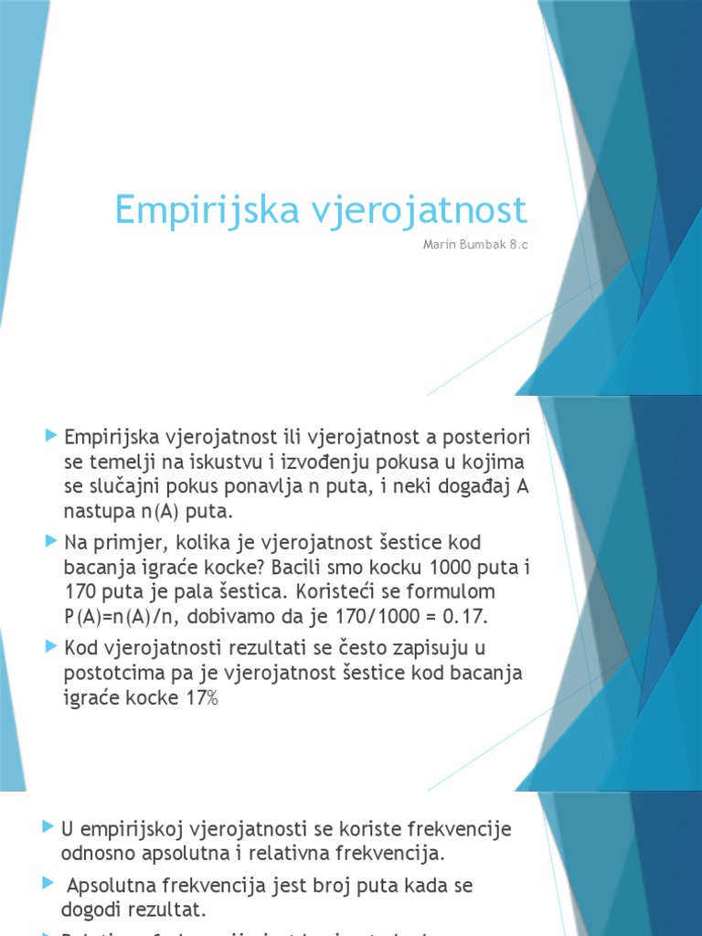 Empirijska Vjerojatnost | PDF