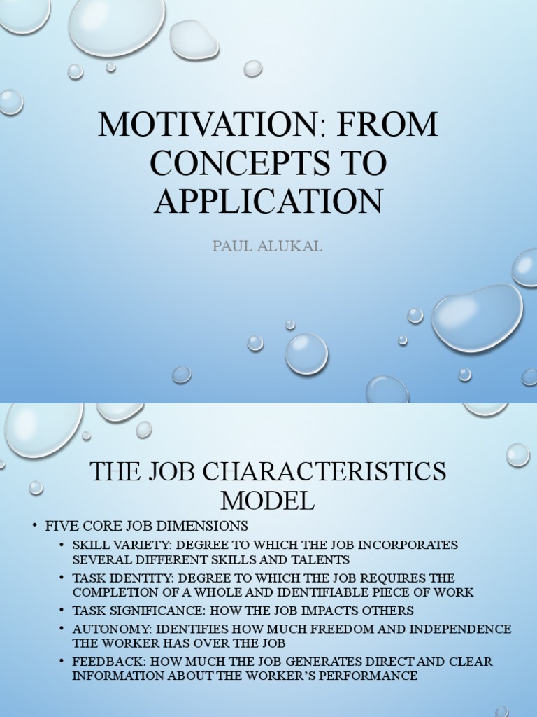 Topic 5 - Motivation - From Concepts To Application | PDF | Employment ...