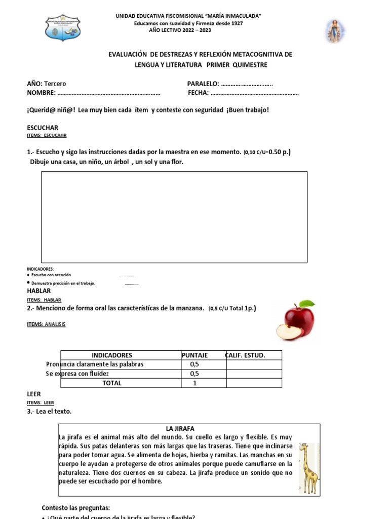 Examen de Lengua y Literatura | PDF