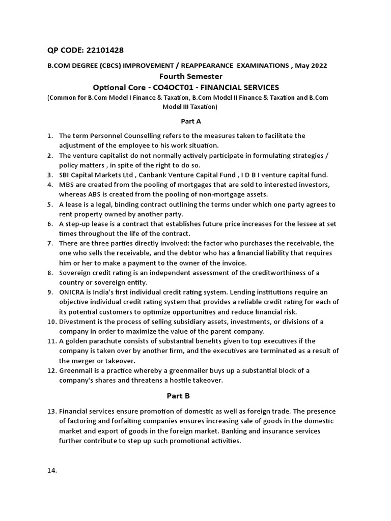 Financial Services | PDF | Mergers And Acquisitions | Factoring (Finance)