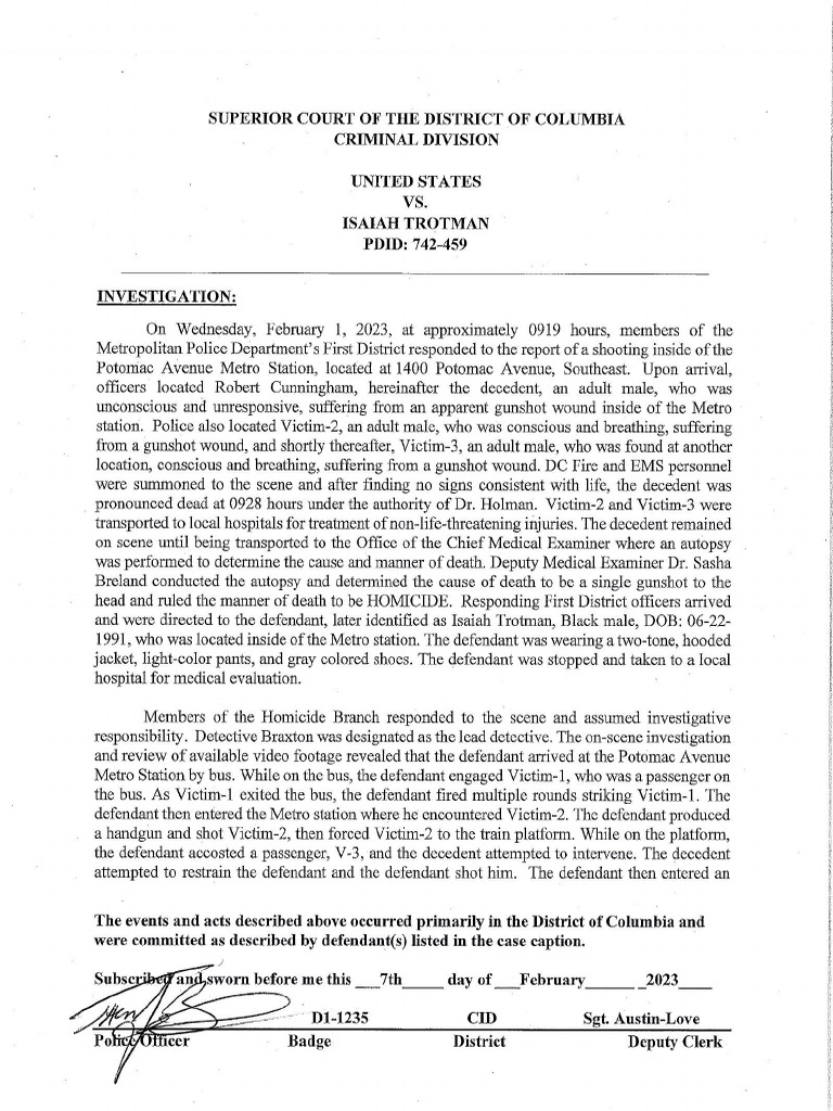 Isaiah Trotman Affidavit | PDF
