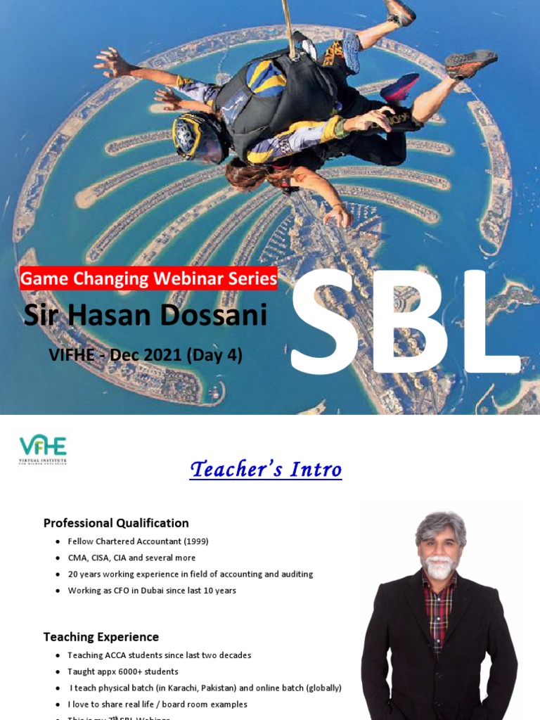 Day 4 SBL Practice To Pass by Hasan Dossani (Dec 2021) | PDF | Internal Control | Internal Audit