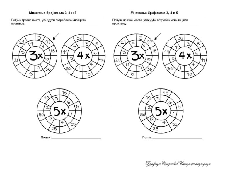 Mnozenje Brojevima 3 4 I 51 | PDF