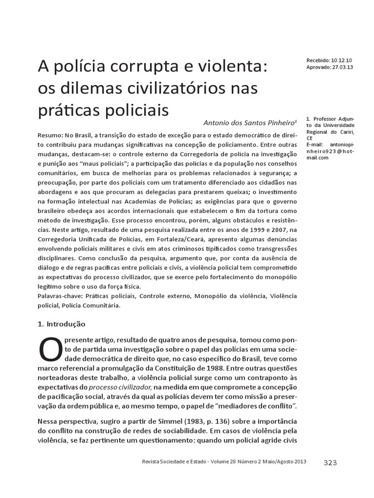 Policia Corrupta e Violenta Download | PDF | Polícia | Estado