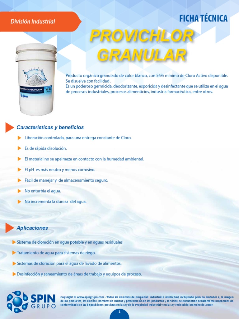 Cloro en Polvo Plin | PDF | Agua | Cloro
