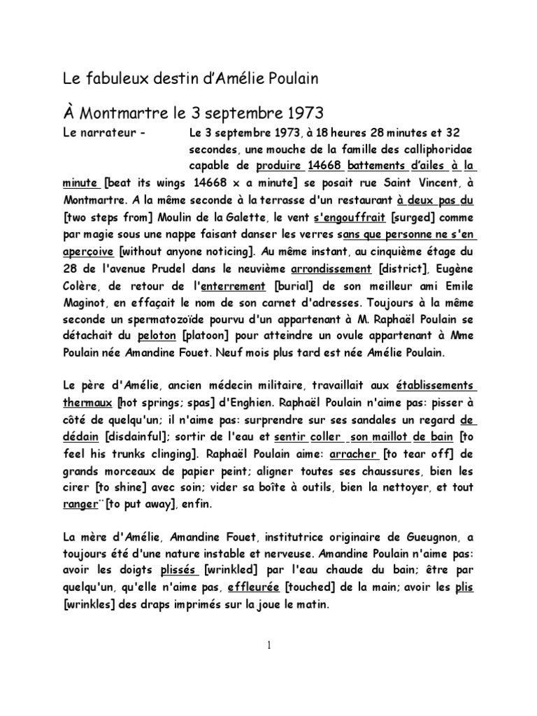 Amelie Numbered Script p19-20 Edited | PDF