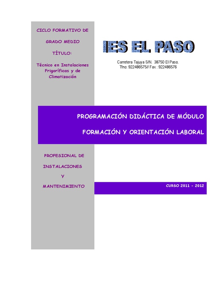 Program Fol 1º Ciclo Pdf Salario Derecho Laboral 