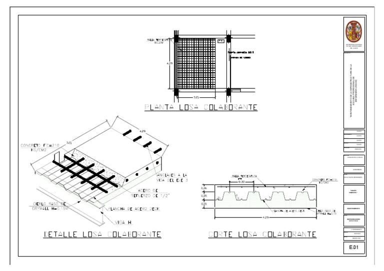 PLANO LOSA COLABORANTE-Model | PDF
