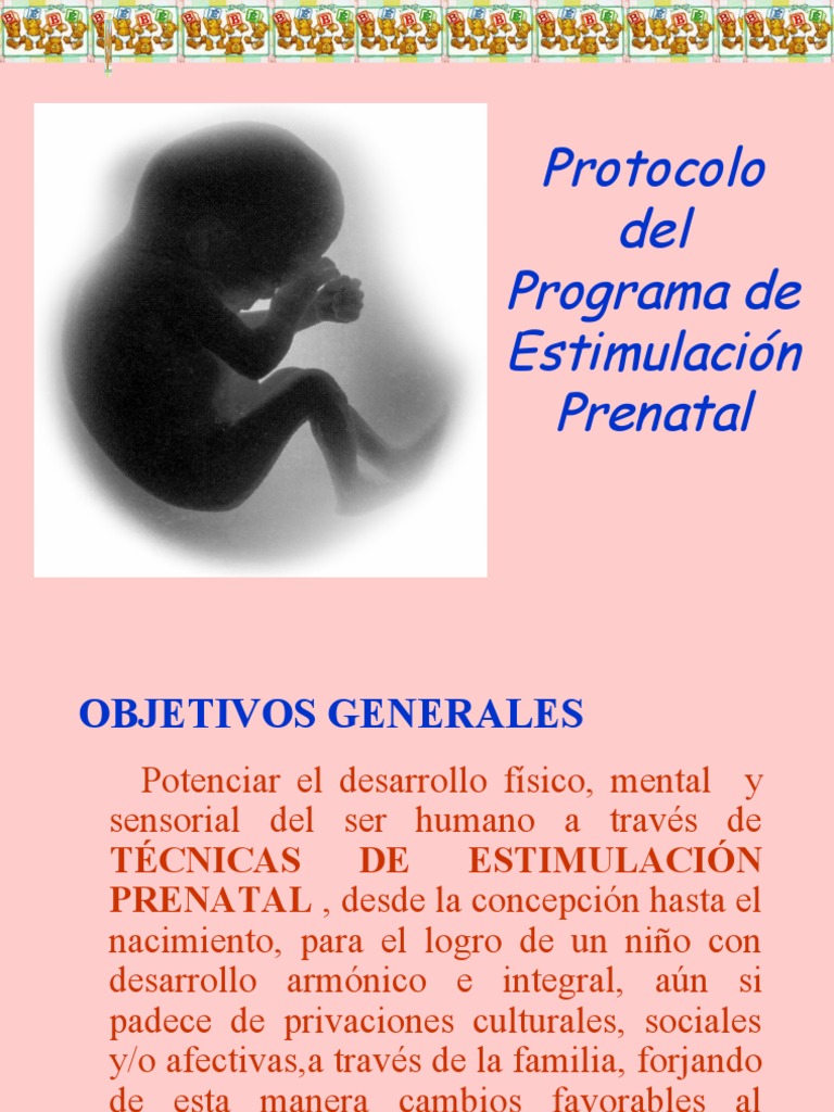 Protocolo Del Programa de Estimulación Prenatal | PDF | El embarazo | Feto