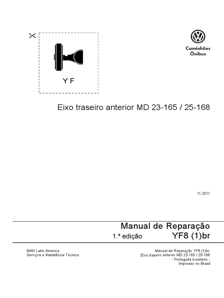 YF8 (1) - Remoção e Instalação Eixo Traseiro Meritor MD 23-165 - 25-168 ...