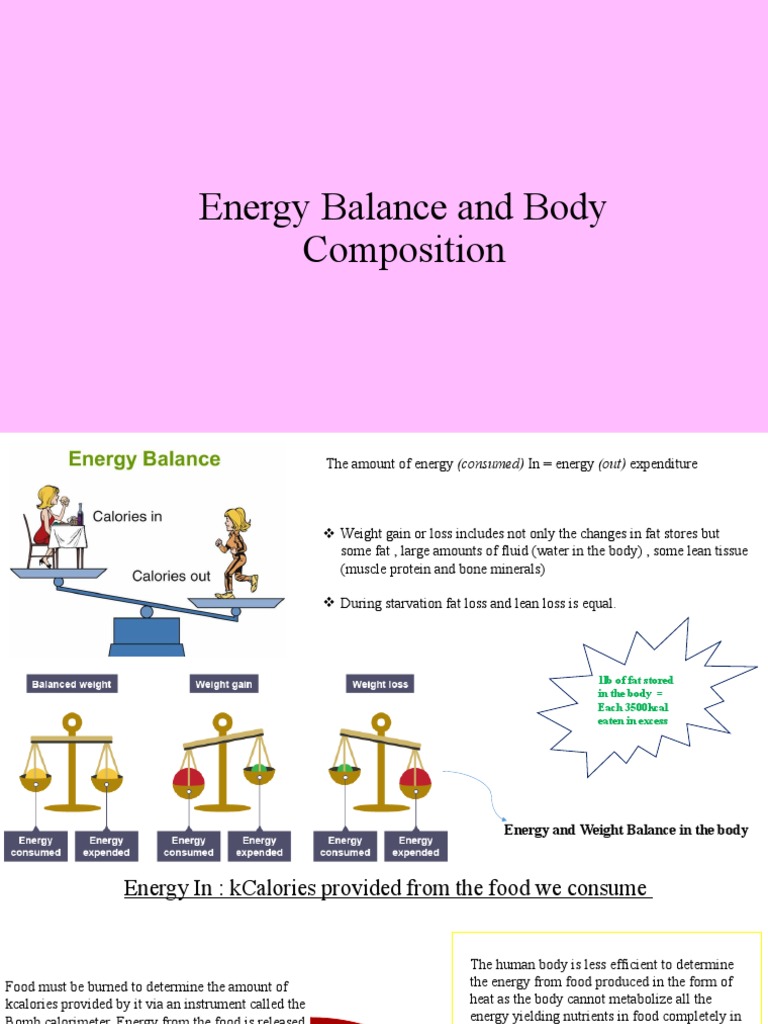 Energy Balance and Body Composition Insights | PDF | Eating | Biochemistry