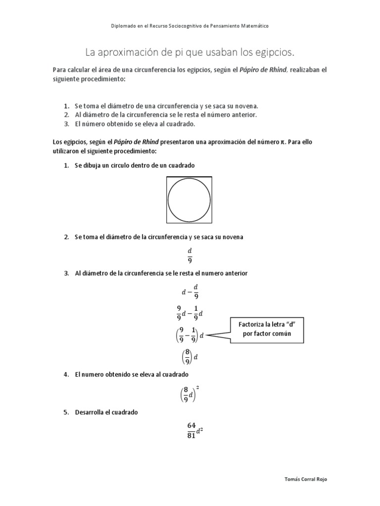 Papiro de Rhind | PDF | Pi | Matemáticas