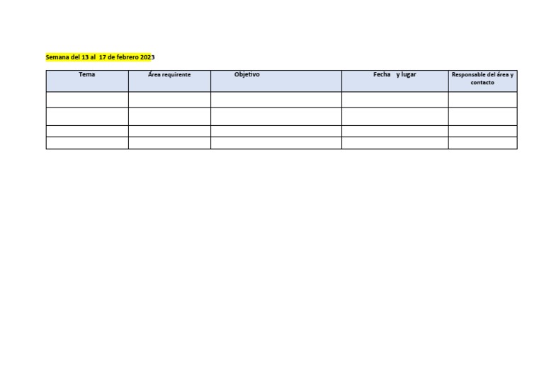 Actividades Zonas Del 13al 17 de Febrero de 2023 | PDF