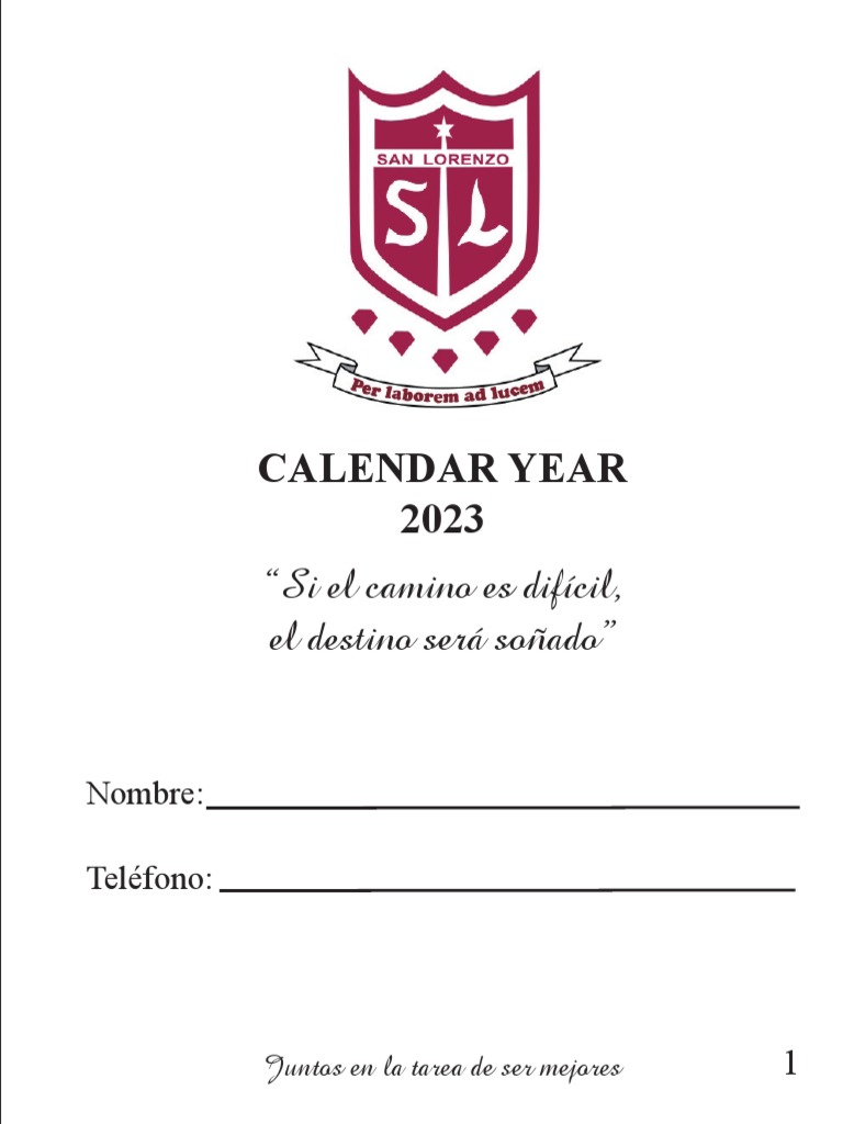 Calendar 2023 CSL | PDF