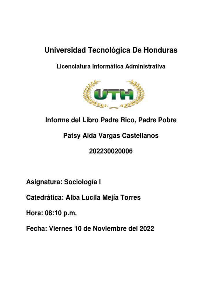 Informe sobre "Padre Rico, Padre Pobre" | PDF | Negocios | Derecho