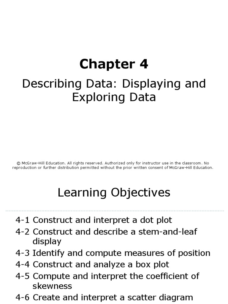 Describing Data: Displaying and Exploring Data | Download Free PDF | Skewness | Quartile