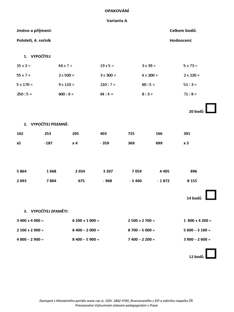 Pololetní Písemná Práce | PDF