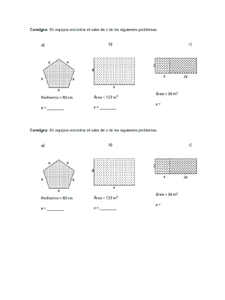 Encuentra El Valor de Equis | PDF