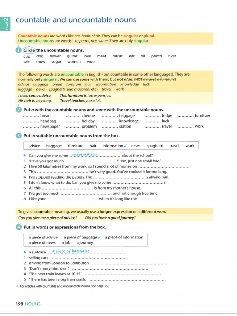 Countable and Uncountable Nouns | PDF
