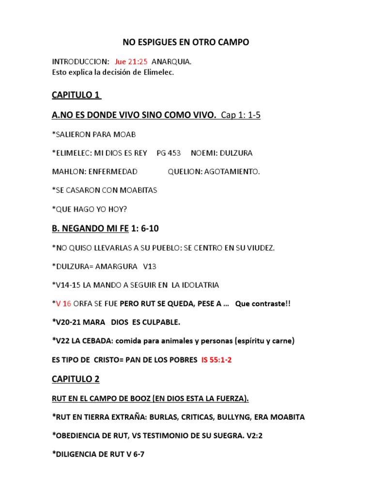 No Recojas Espigas en Otro Campo | PDF