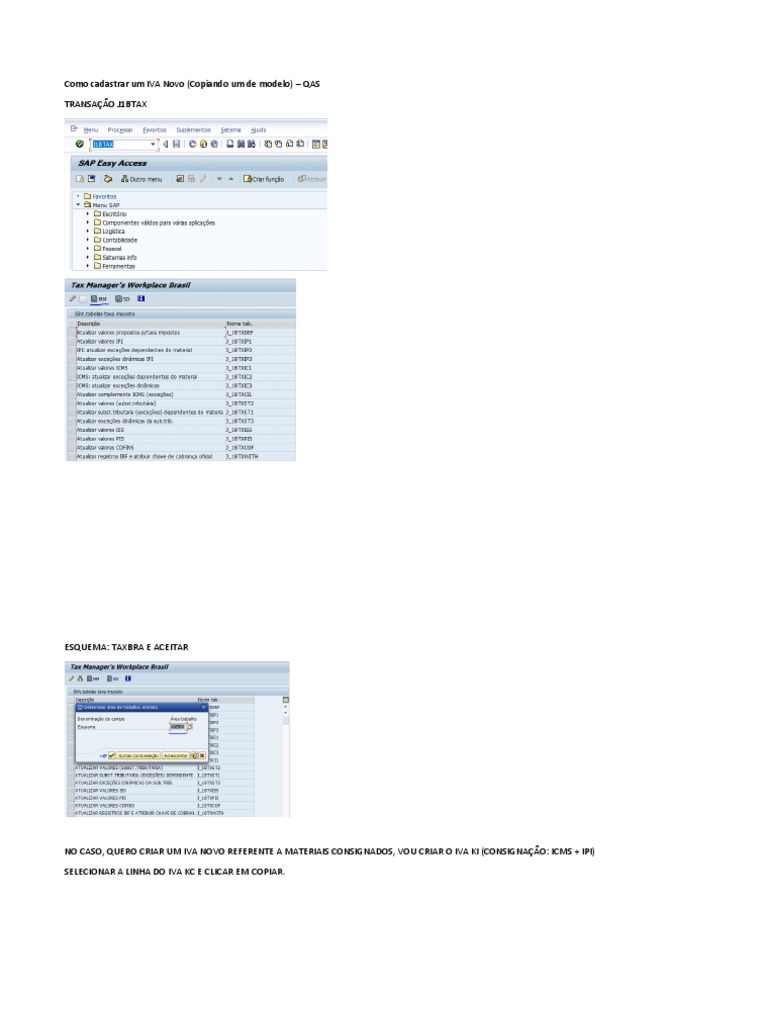 Cadastrar Iva No Sap | PDF