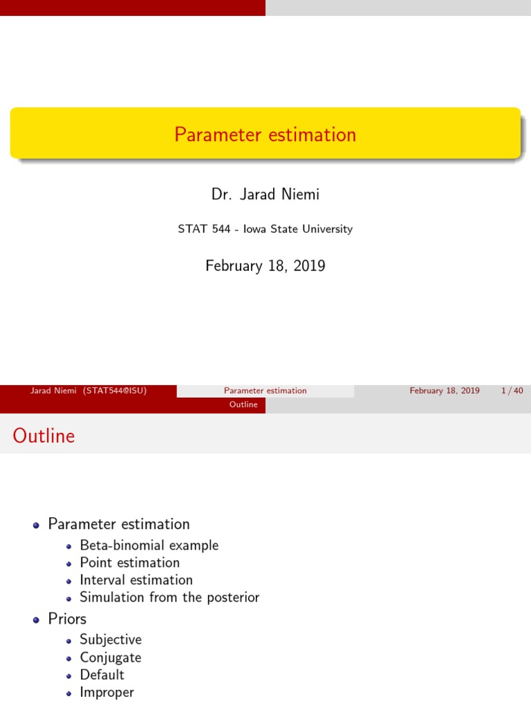 Bayesian Parameter Estimation | PDF | Bayesian Inference | Applied ... Bayesian Parameter Estimation | PDF | Bayesian Inference | Applied ...