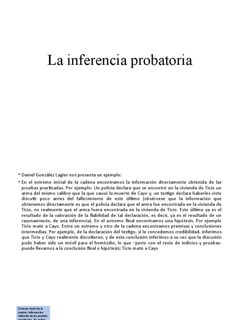 La Inferencia Probatoria | PDF | Juez | Inferencia