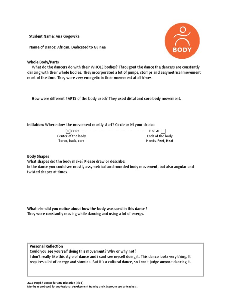 Dance Questions | PDF