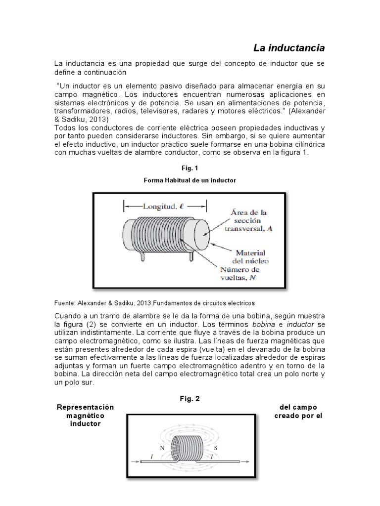 La Inductancia | PDF | Inductor | Inductancia