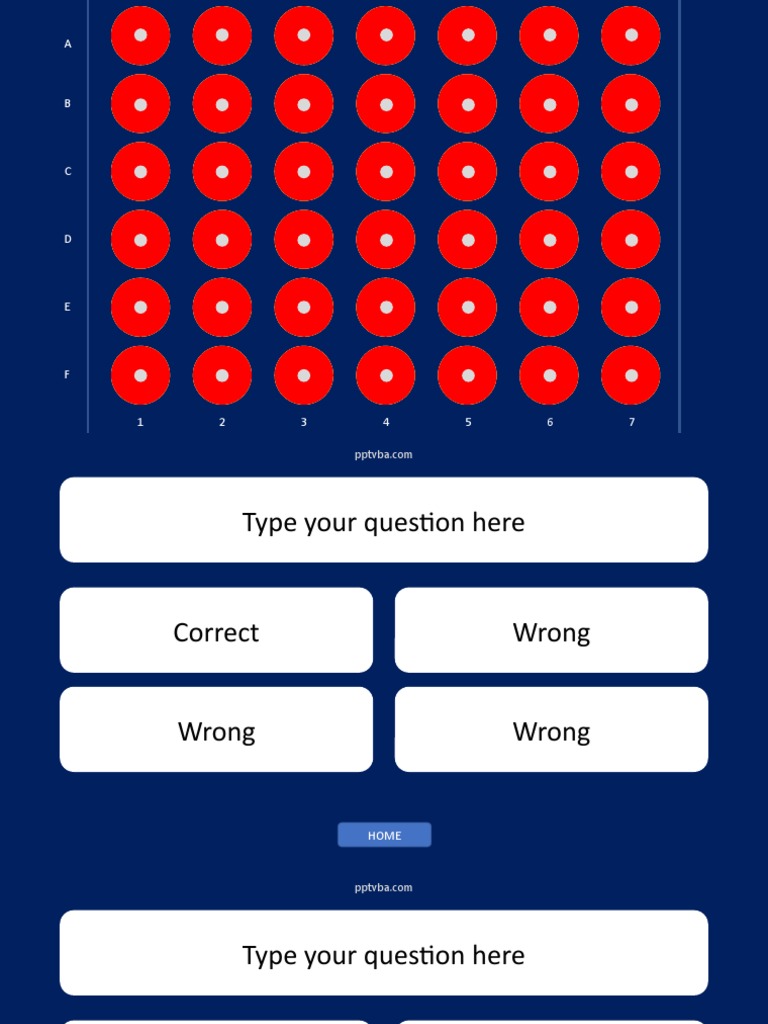 Connect 4 PowerPoint Game PPTVBA | PDF