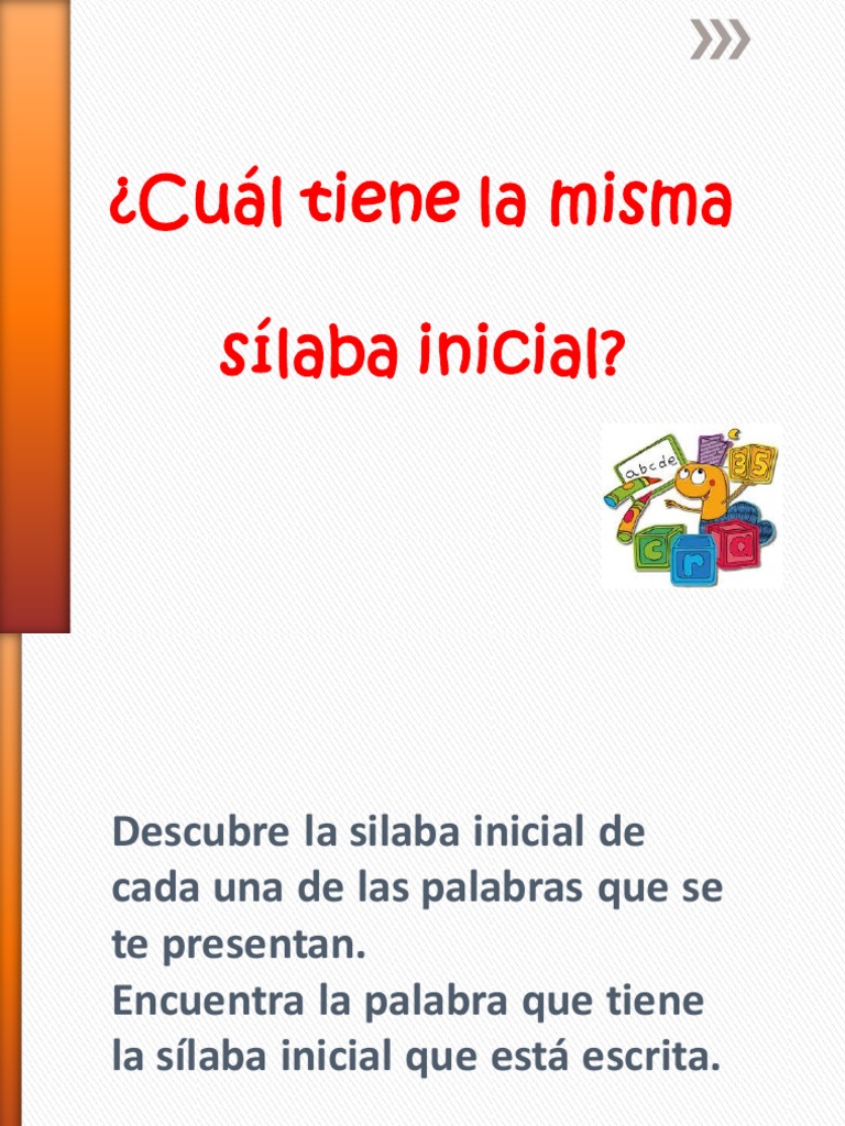 Juego Sílaba Inicial | PDF