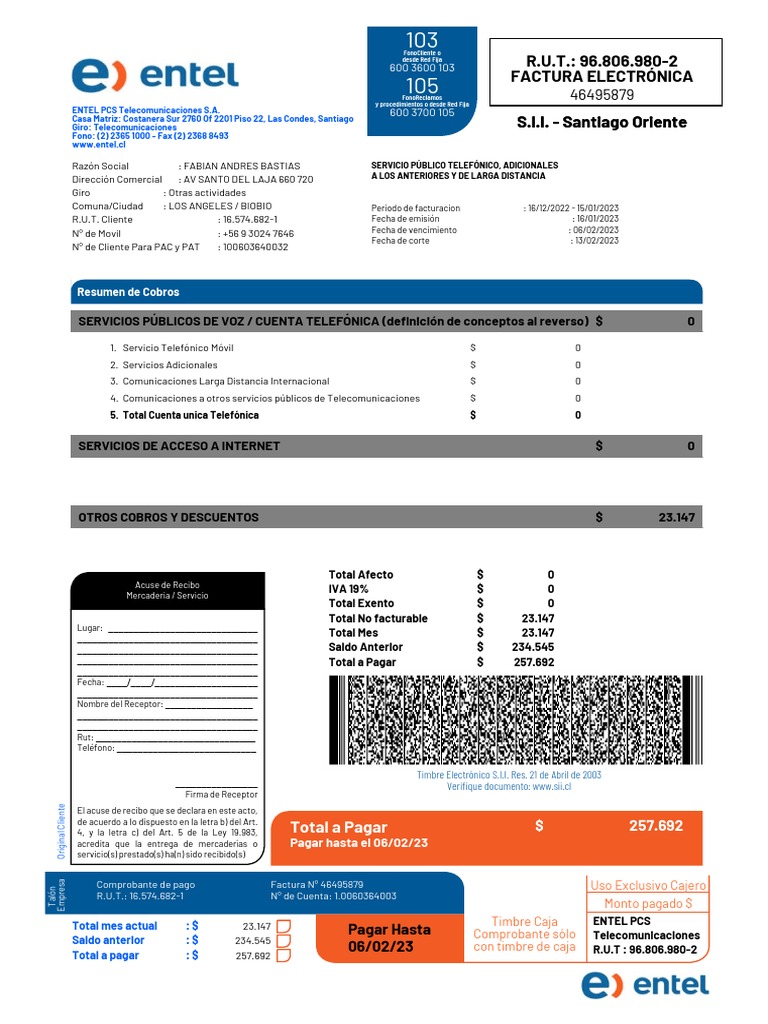Phone Bill | PDF | Electrónica | Tecnología de información y comunicaciones