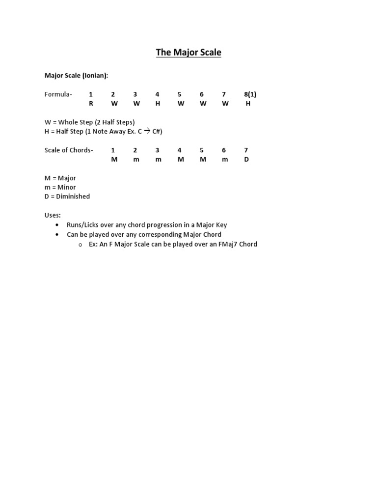 Major Minor Pentatonic Scales | PDF | Minor Scale | Scale (Music)