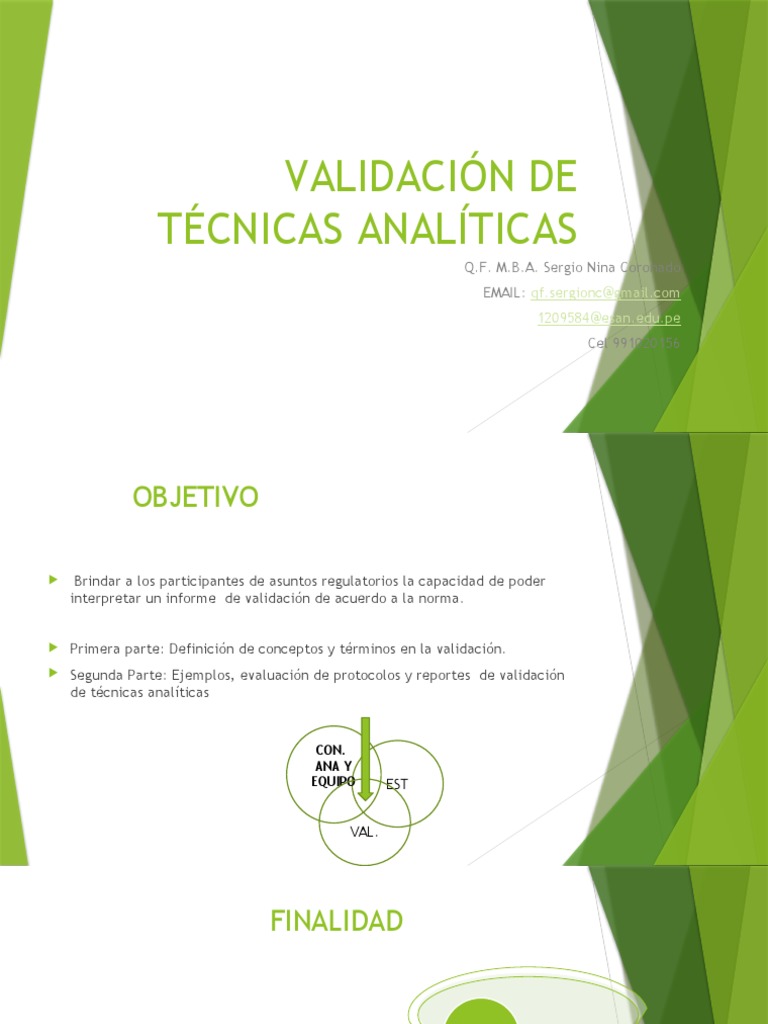 Validaciones Tecnicas Mayo 2021 | Descargar gratis PDF | Exactitud y precisión | Farmacéutico