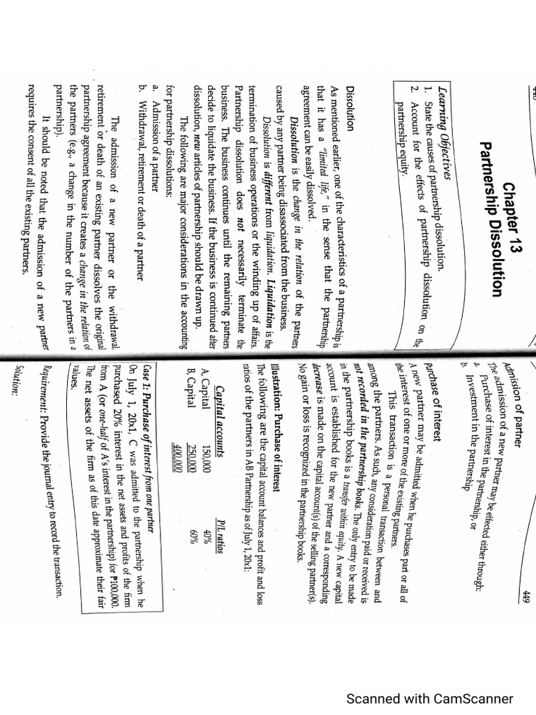 Partnership Dissolution Pdf