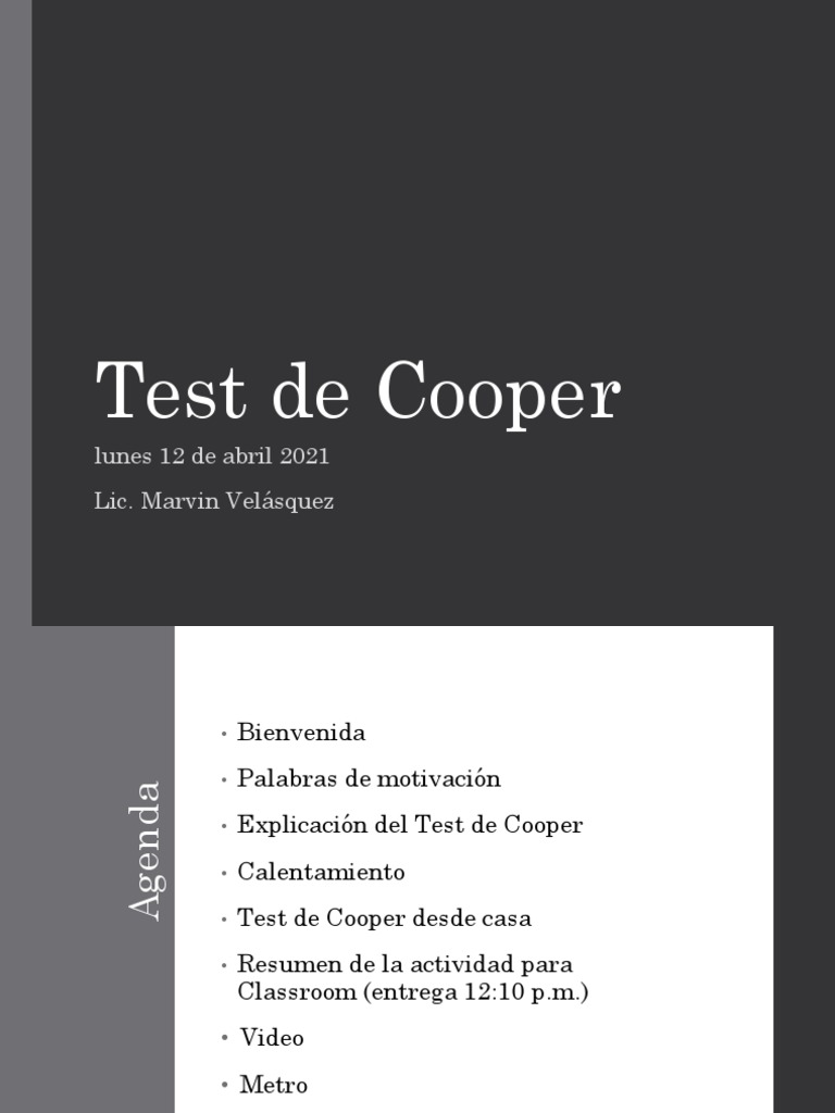 Test de Cooper | PDF