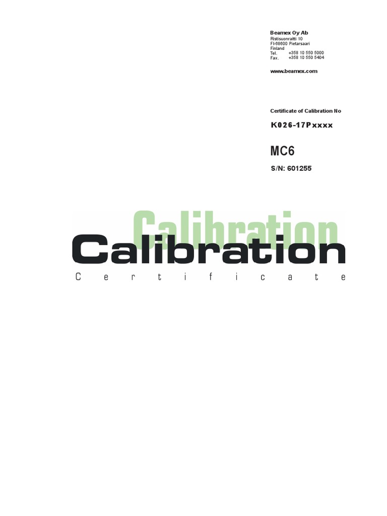 MC6 Certificate Example Unsigned | PDF