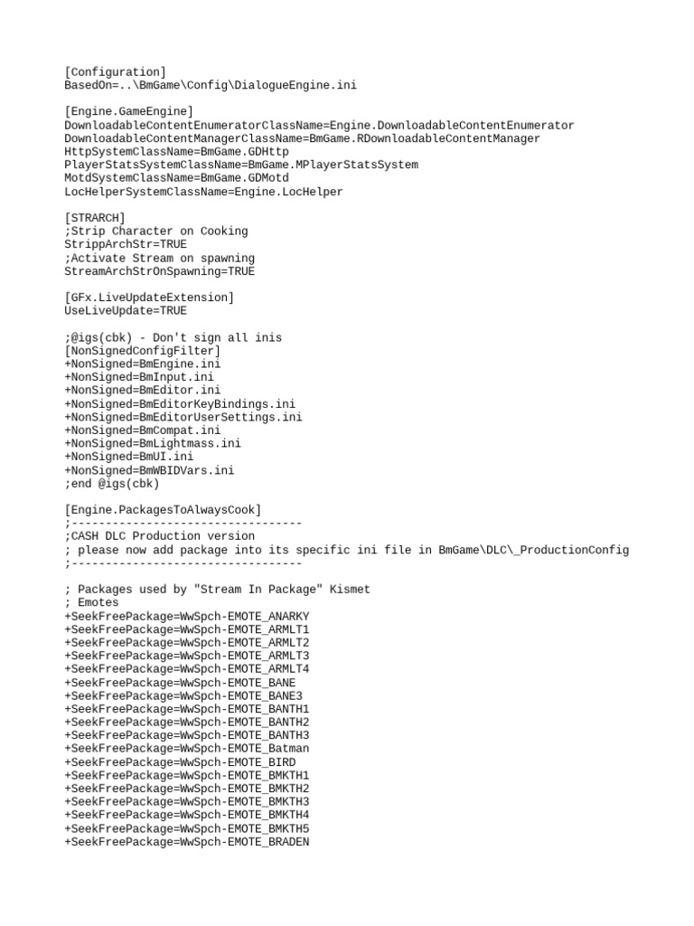 Configuration File for Packages Used in Batman: Arkham Knight | PDF | Software Development ...