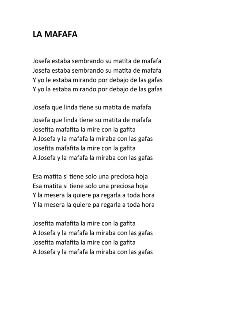 Letra La Mafafa | PDF