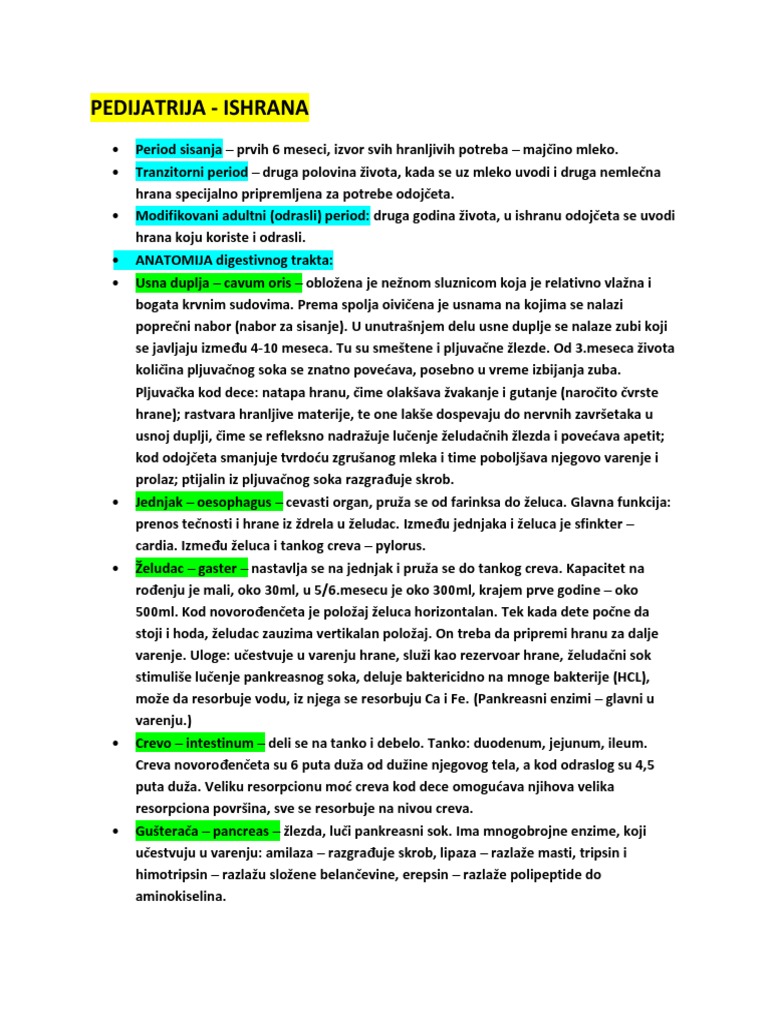 Pedijatrija-Ishrana, Papiri, Knjiga | PDF