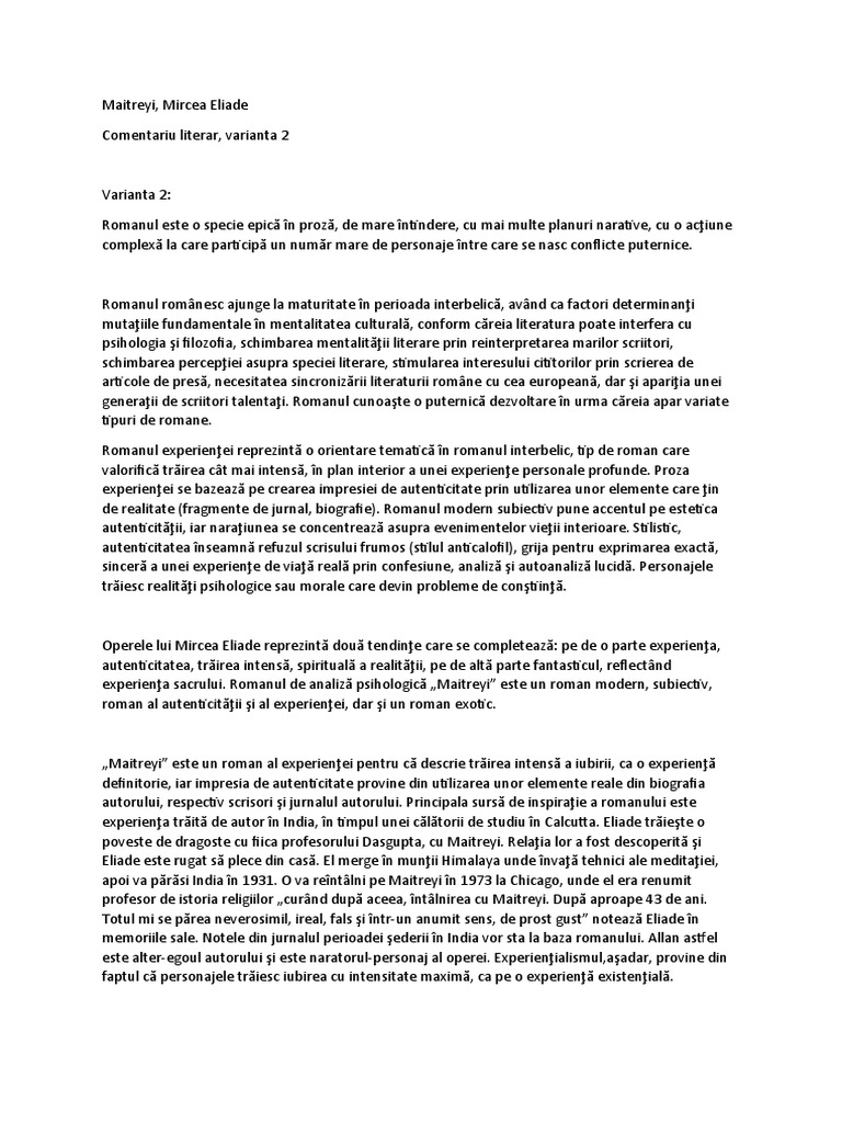 Maitreyi, Mircea Eliade | PDF