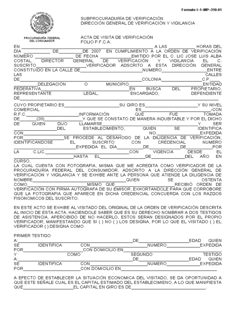 Formato I-1-MP-310-01 | PDF | Gobierno