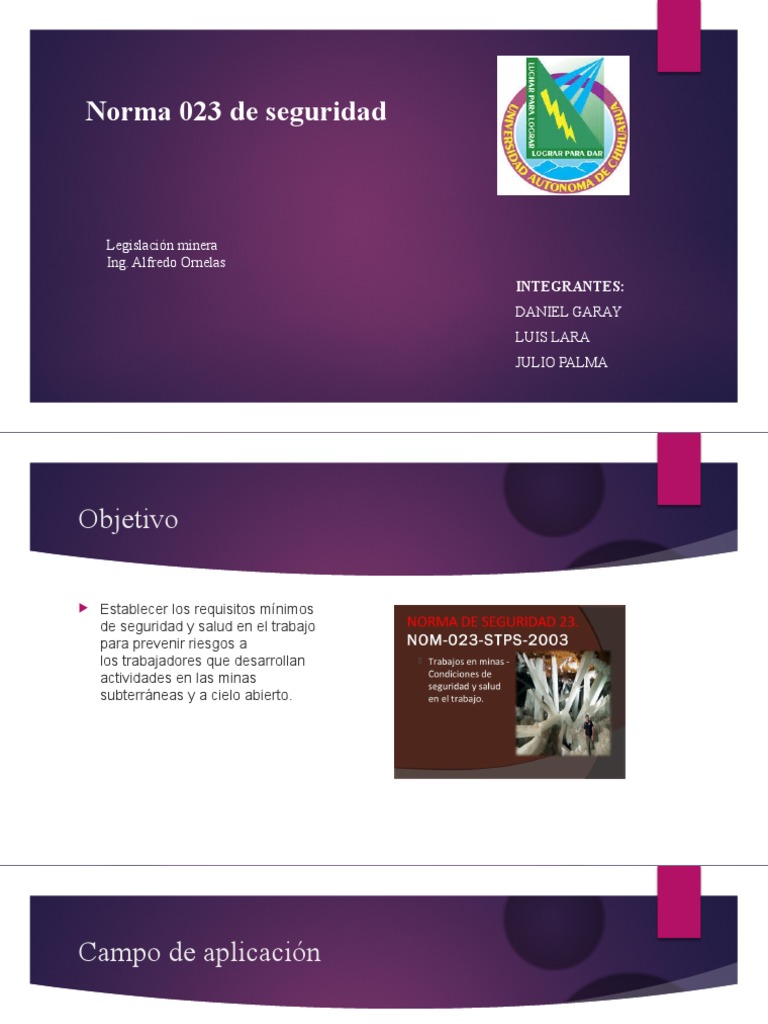 Norma 023 de Seguridad | PDF | Riesgo | Minería