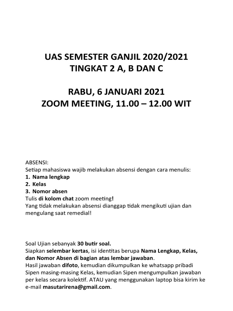 Uas KMB 1 Semester Ganjil 2021 Tingkat 2 | PDF