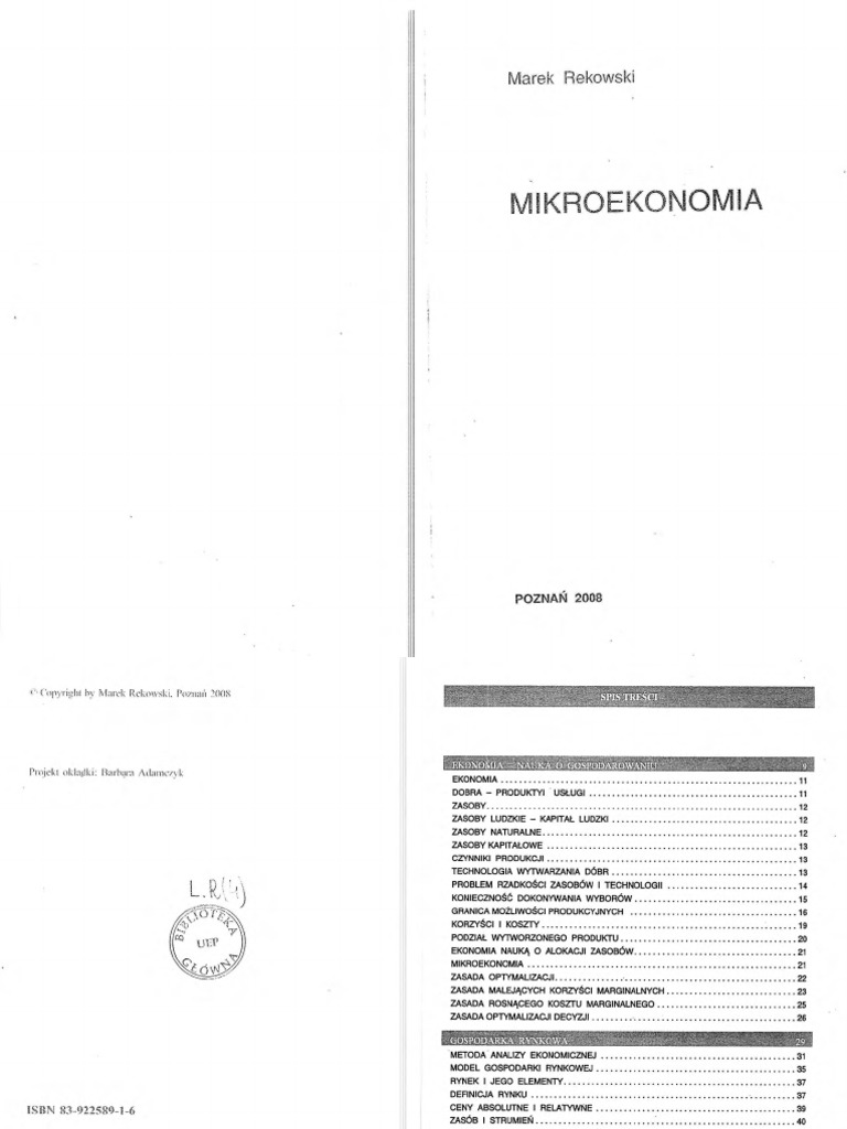 Rekowski M - Mikroekonomia | PDF