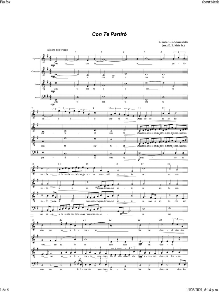 Con Te Partiro | PDF