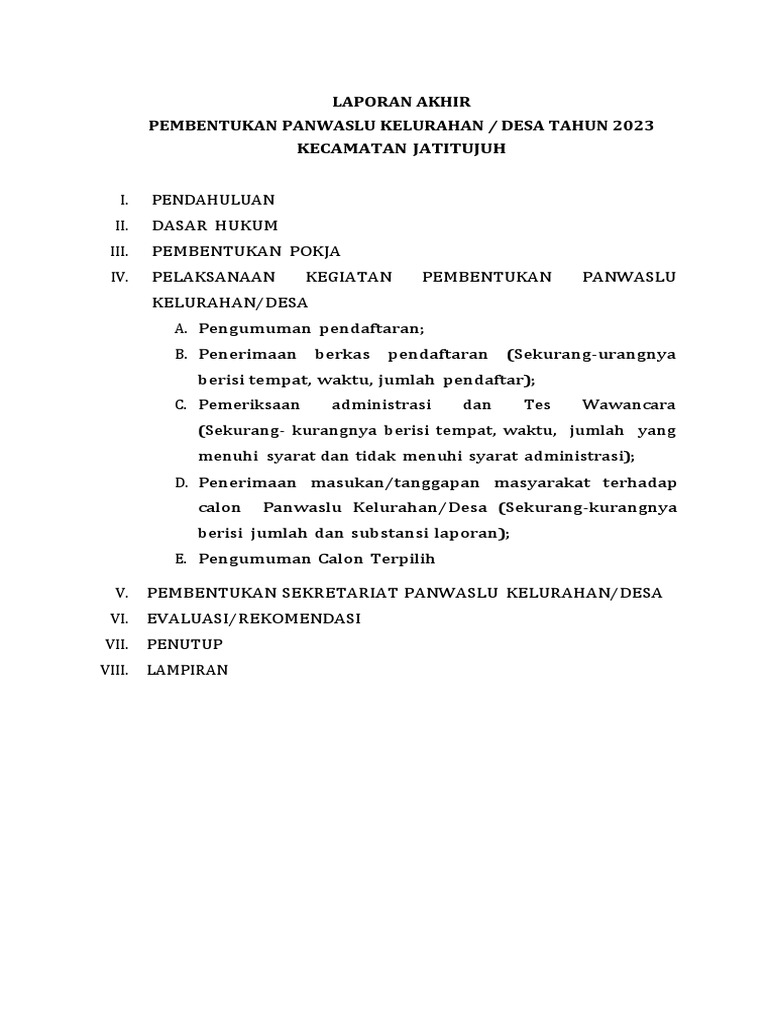 Laporan Akhir Rekrutmen PKD | PDF | Hukum | Teknologi & Rekayasa