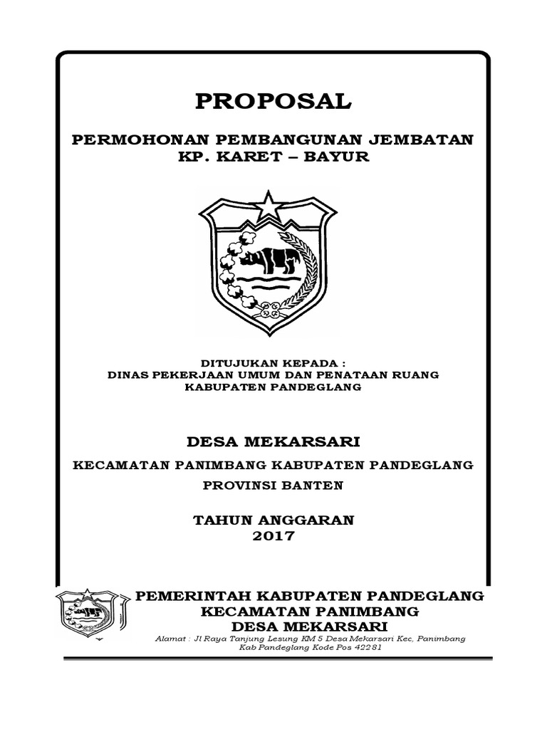 Proposal Jembatan PUPR | PDF