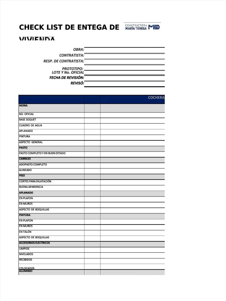 PDF Check List General Entrega de Vivienda - Compress | PDF