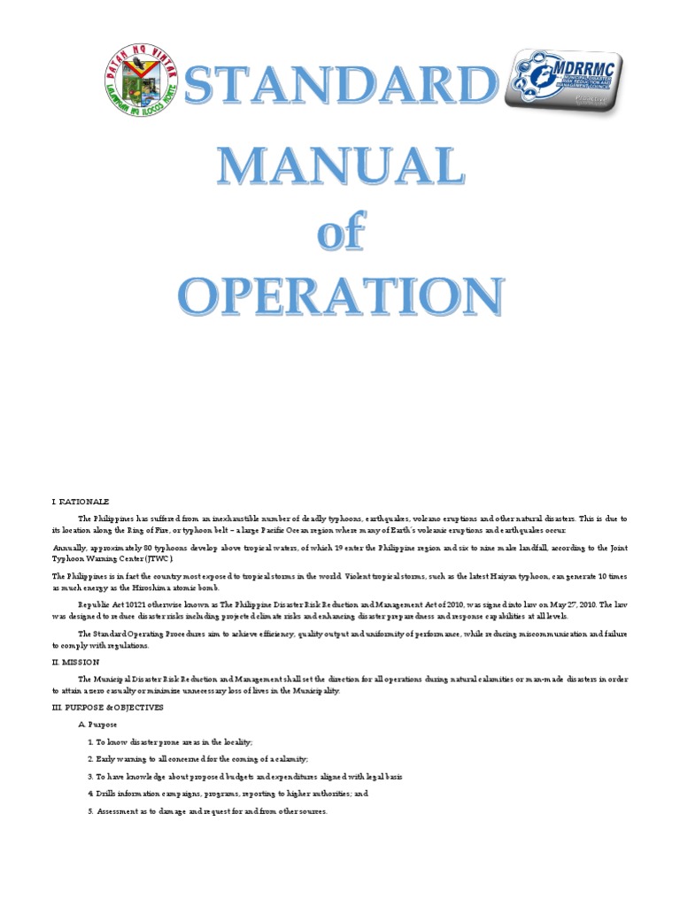 Emergency Operations Manual Philippines | PDF | Emergency Management ...